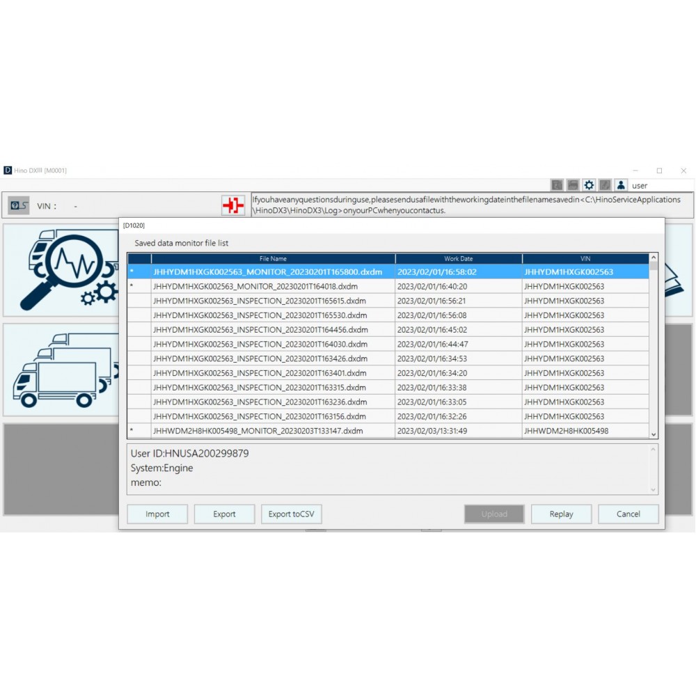 HINO DX3 DX III 1.24.3 HINO Truck Diagnostic Software 2024.05
